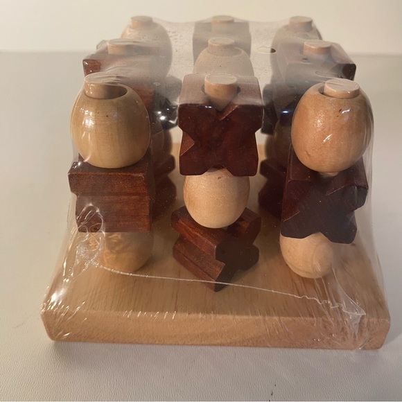 Games | 3d Noughts And Crosses Wooden Game In Packaging | Poshmark